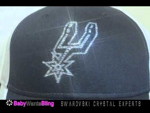 San Antonio Spurs Swarovski Crystal Bling Ladies Rhinestone Hat Cap ...