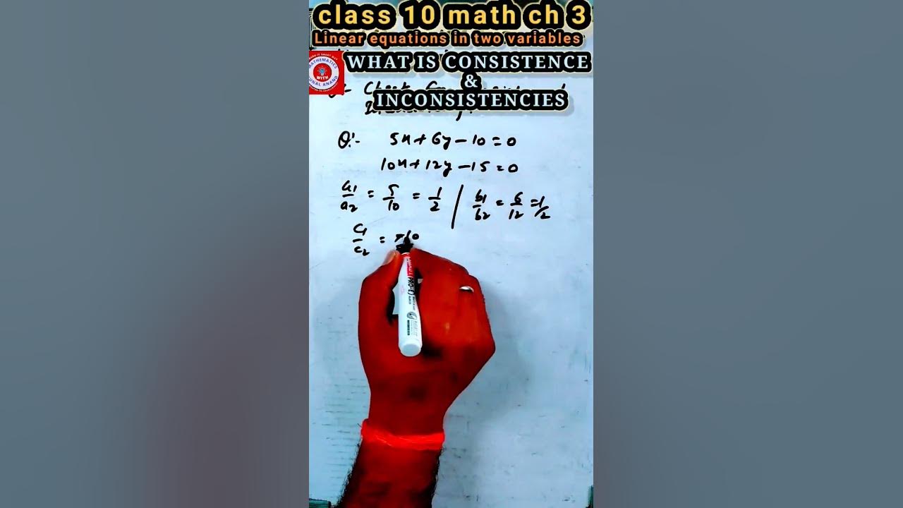 ncert class 10 math chapter 3 linear equations in two variables #maths #consistency # ...