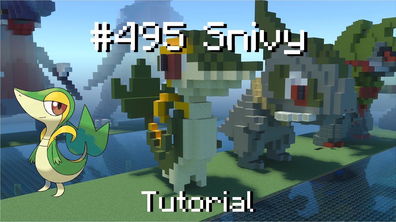 How to build a Pokémon Snivy in Minecraft (Tutorial) - YouTube