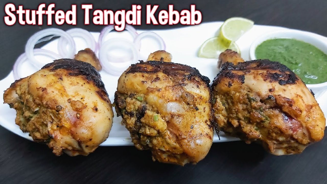 STUFFED TANGDI KEBAB | Keema Stuffed Chicken Tangdi Kabab Recipe ...