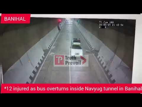 *12 injured as bus overturns inside Navyug tunnel in Banihal* - YouTube
