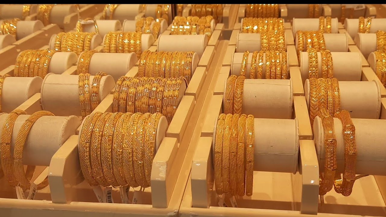 22 karats saudi gold bangles | Bangles designs - YouTube