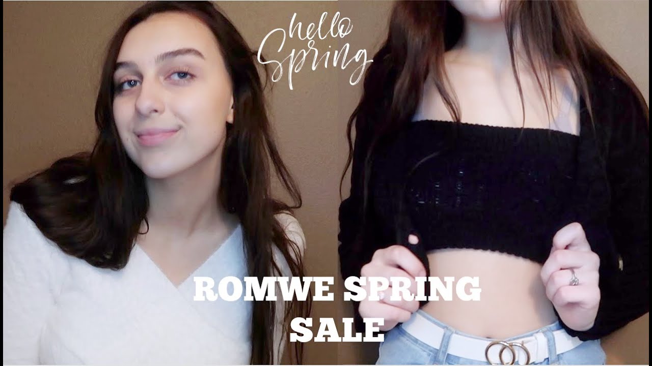 TRENDY NEW CLOTHES TRY ON HAUL ~ ROMWE Spring Sale! - YouTube