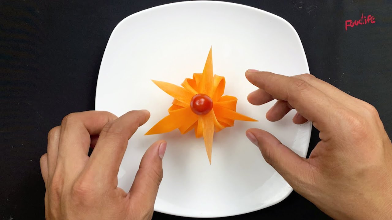 Carrot Tomato Flower Garnish-Satisfying Vegetable Decoration-Veggie ...