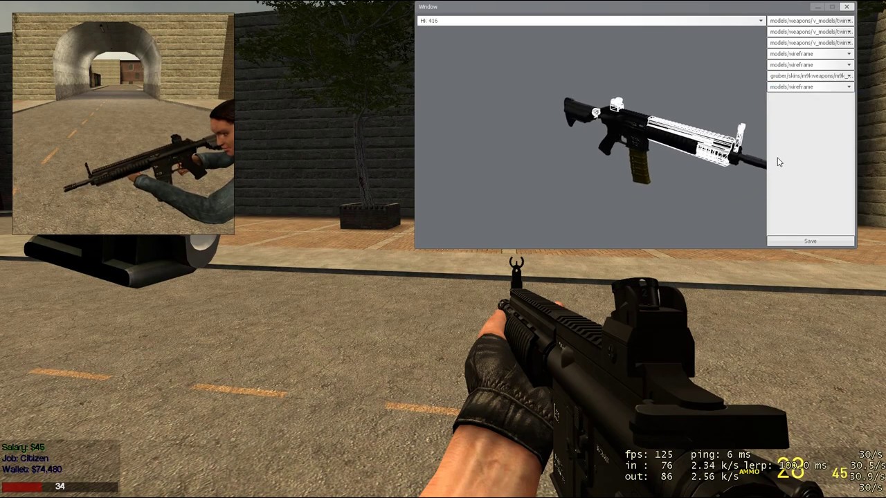Garry's Mod M9K Weapon Skin System - Test 1 - YouTube