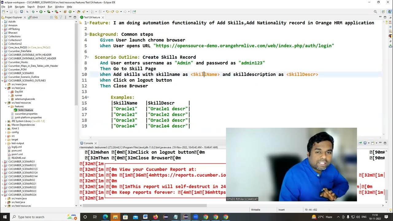 SCENARIO Outline PART1___Nov 11_2022 Selenium Sudhakar 9294052778 - YouTube