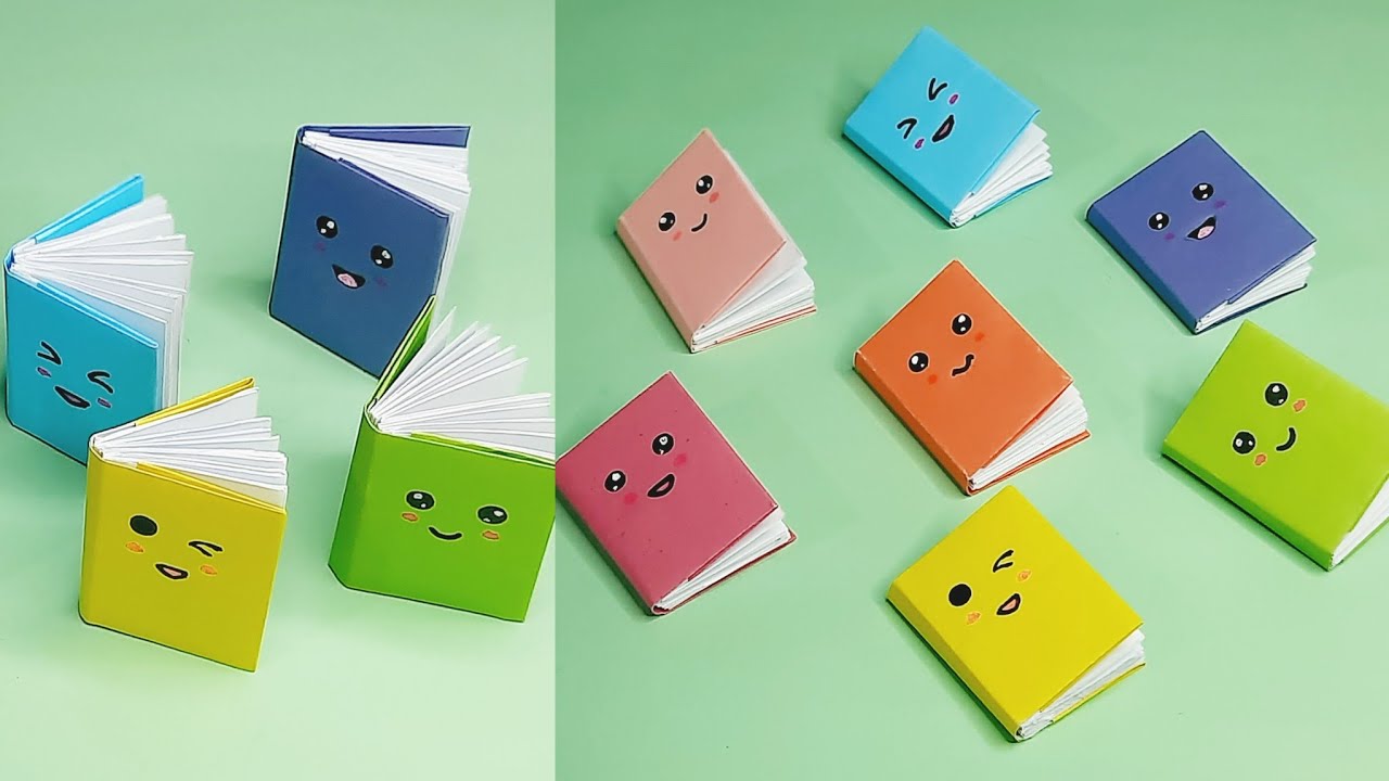 DIY MINI NOTEBOOKS ONE SHEET OF PAPER - DIY BACK TO SCHOOL - YouTube