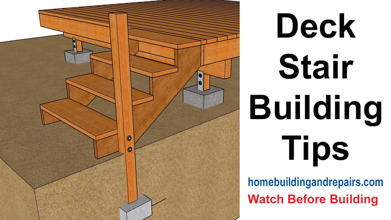 Stair Building For Deck Construction Tips - Do It Yourself Builder ...