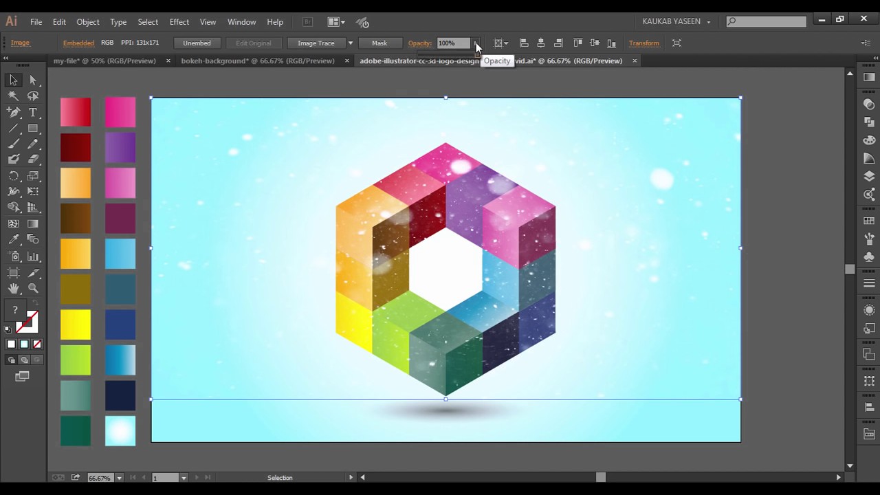 Belajar Disain Grafis 3D Logo Design Vivid | Adobe Illustrator - YouTube