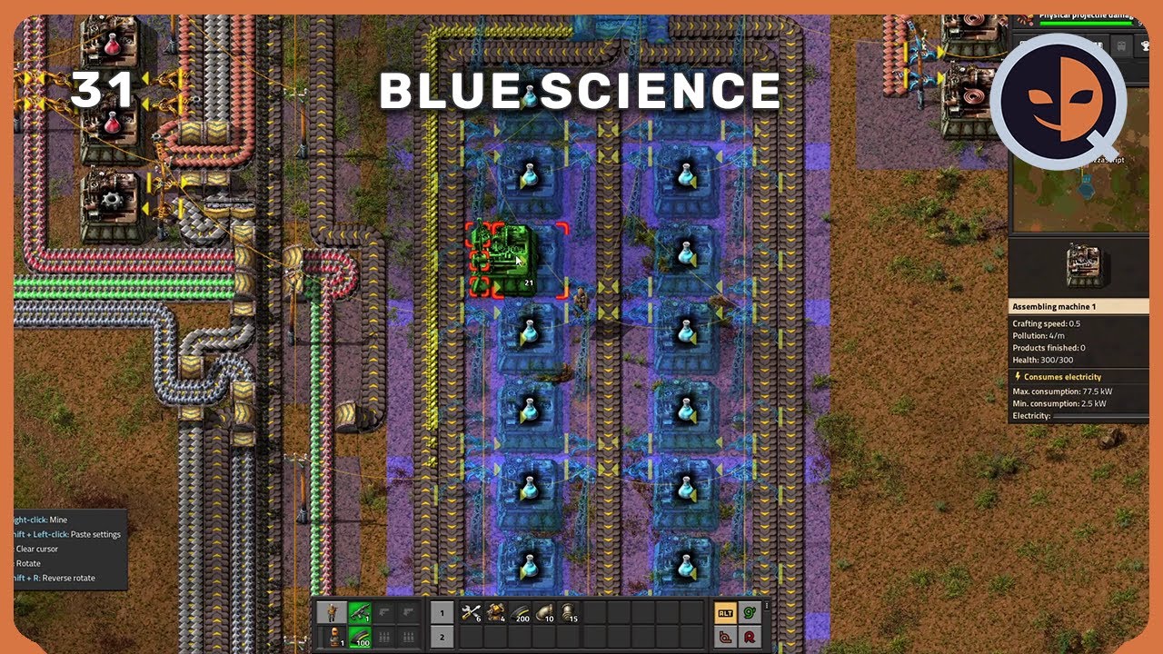 31 Blue Science - Factorio - YouTube