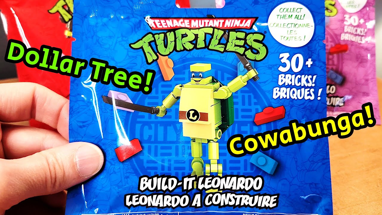 TMNT Build-It Lego Donatello, Leonardo, Michelangelo & Raphael Mini ...