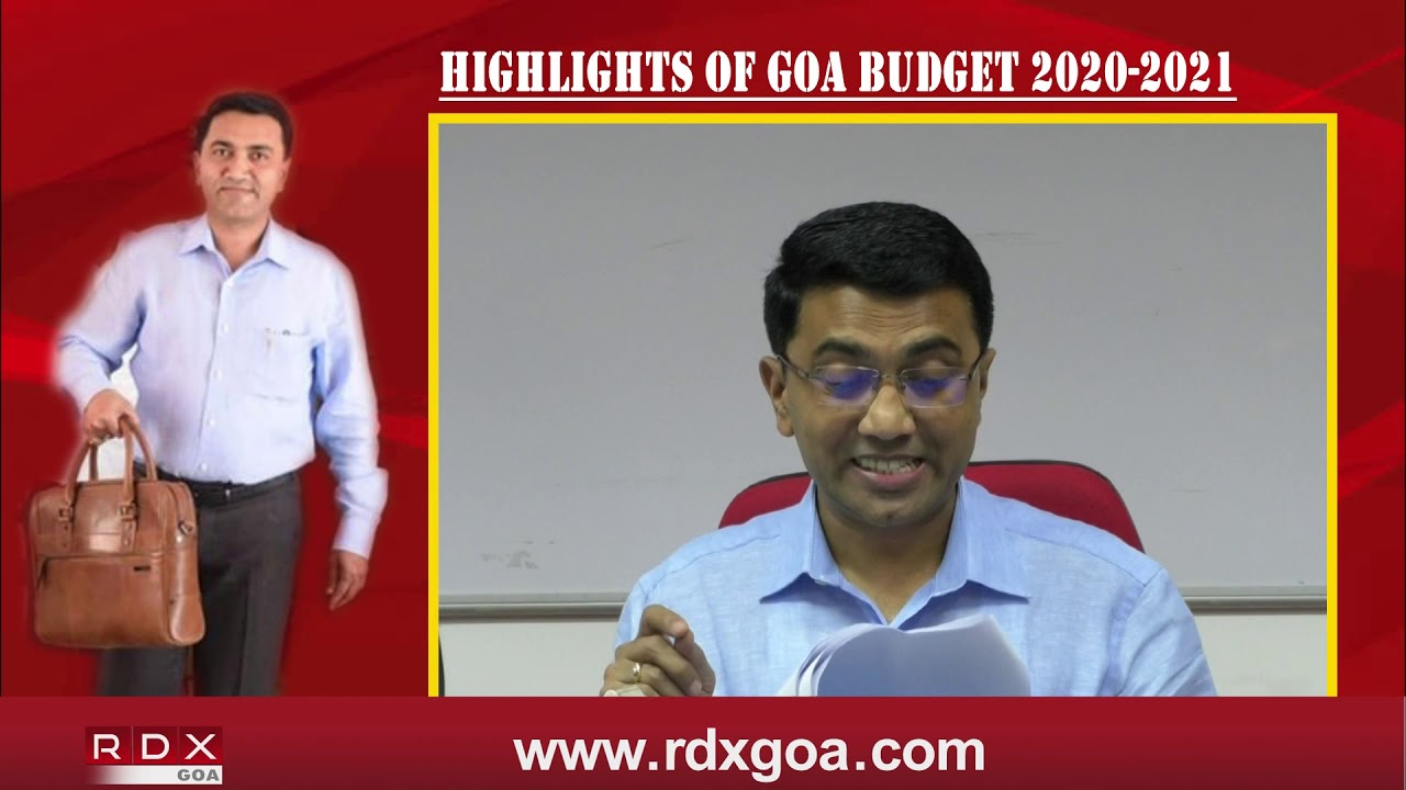 HIGHLIGHTS OF GOA BUDGET 2020 - 2021 - YouTube