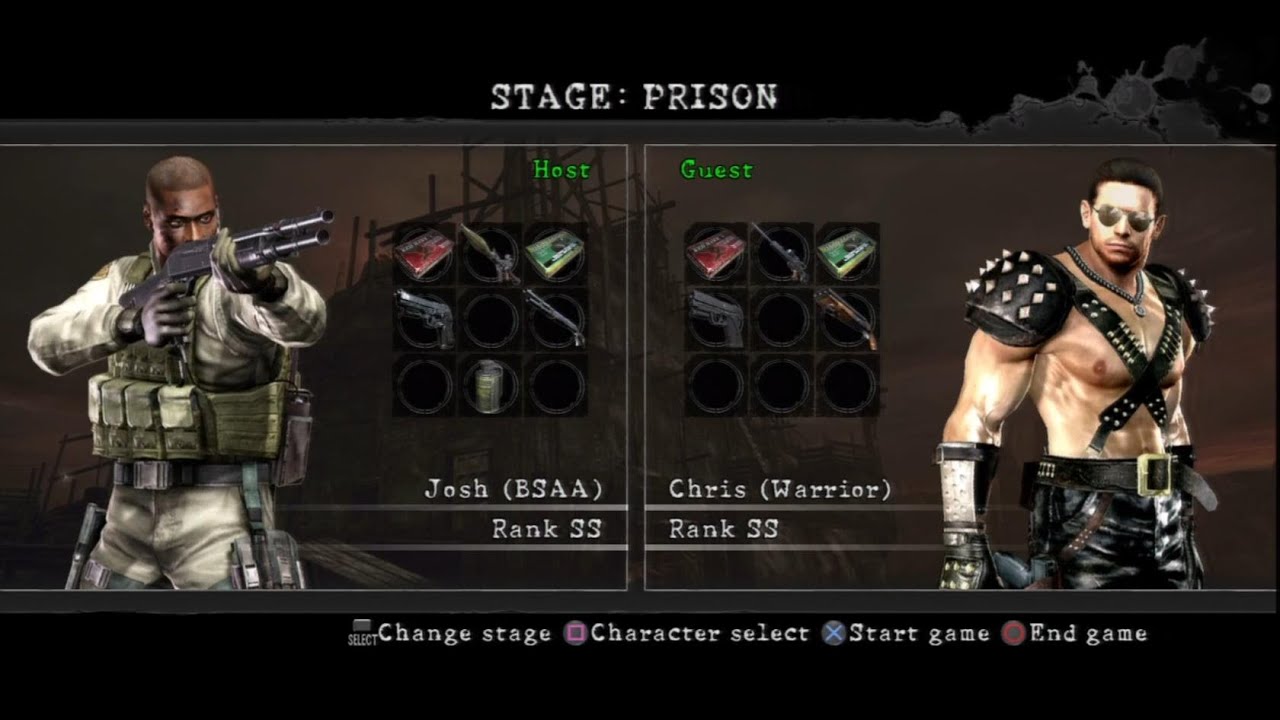 Resident Evil 5 Gold Edition The Mersenaries Rank SS Prison Josh Stone ...