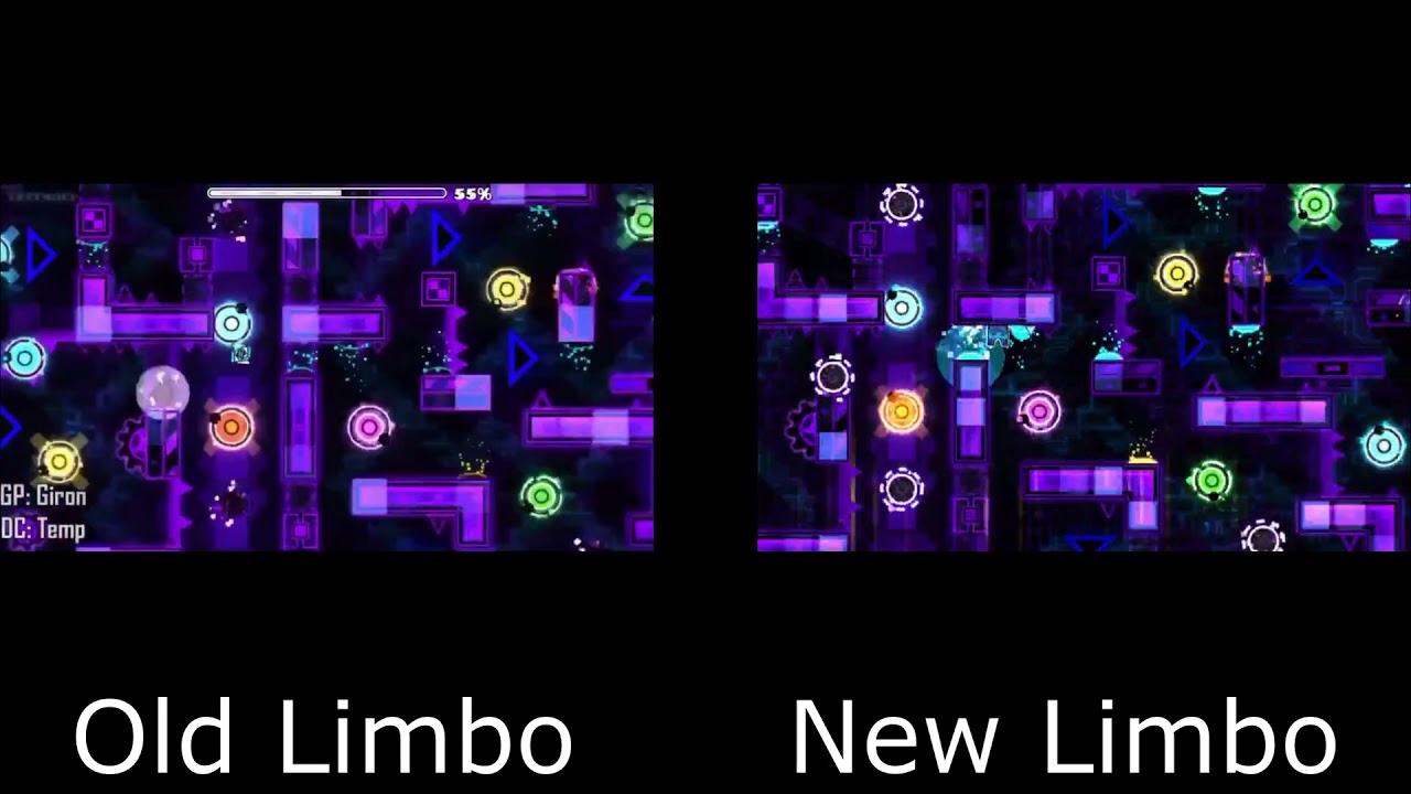 {Geometry Dash} Old Limbo & New Limbo Comparison - YouTube
