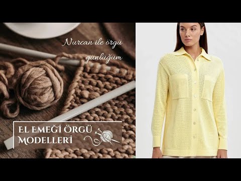 Örgü Gömlek - Bu Kış Çok Moda - Hakim Yaka Kol Manşetli Örgü Gömlek Modeli