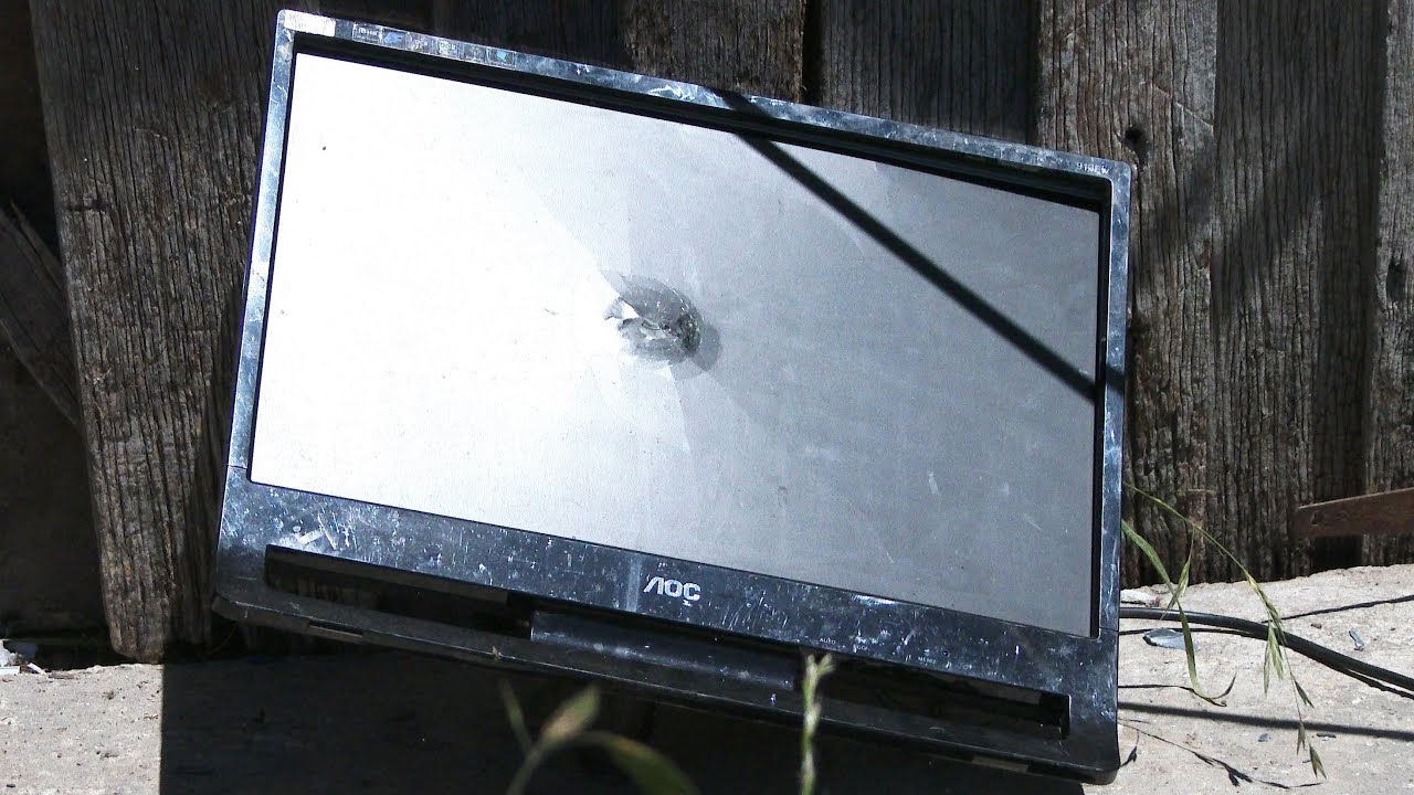 Smash AOC LCD Monitor - YouTube