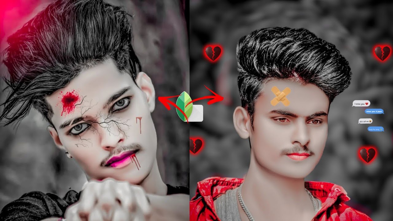 Sad Photo Editing || Broken Heart Photo Editing || Autodesk Face Smooth ...