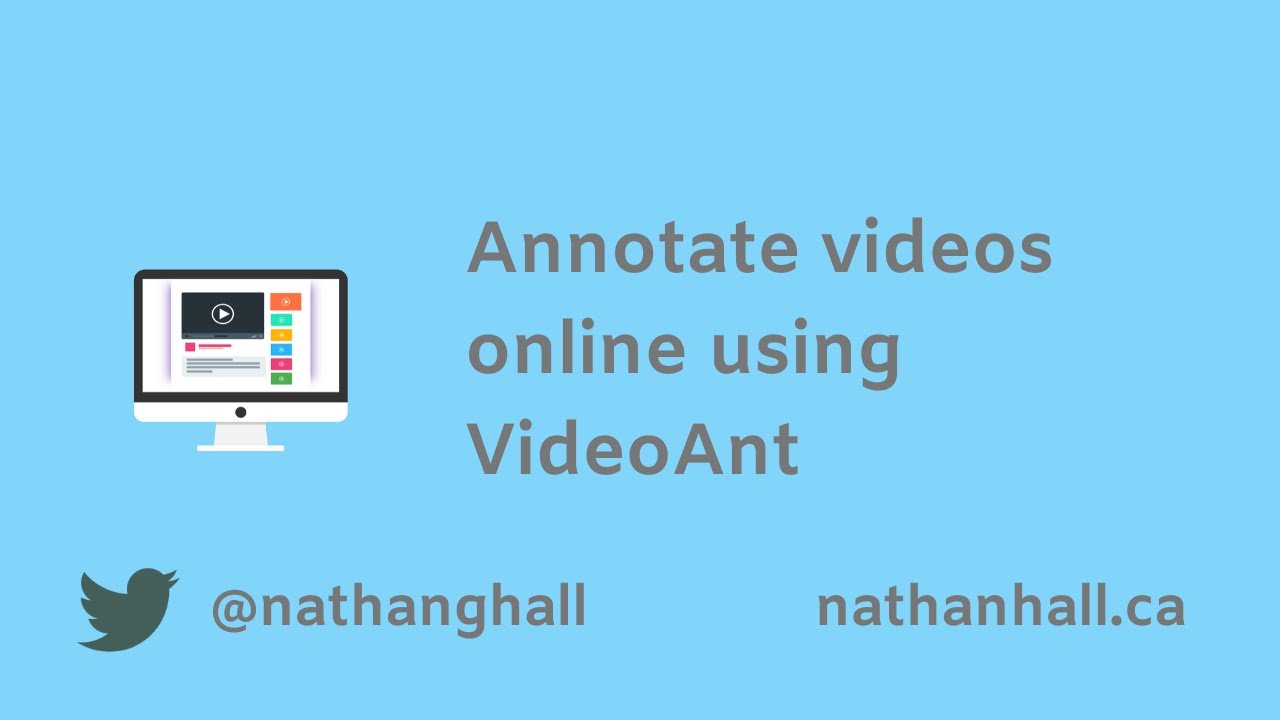 Annotate videos online using VideoAnt - YouTube