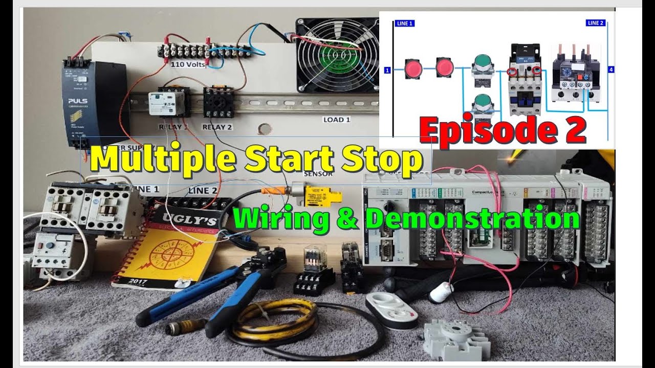 Basic Electrical Wiring for Beginners(Episode 3 ) Multiple Start-Stop ...