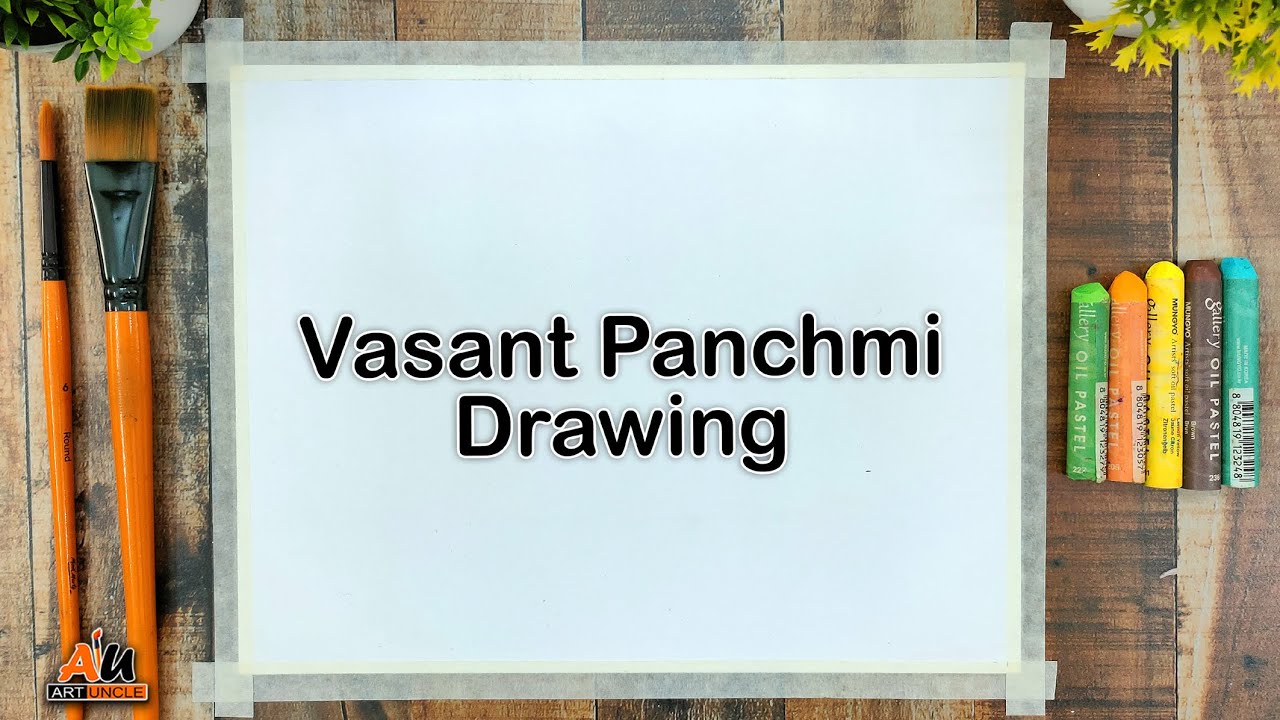 How to drawing Vasant Panchami Easy | Basant Panchami Drawing ...