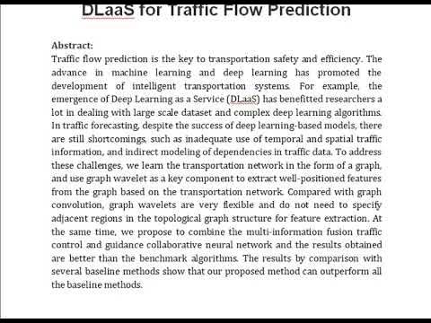 Multi Source Information Fusion Based DLaaS for Traffic Flow Prediction - YouTube