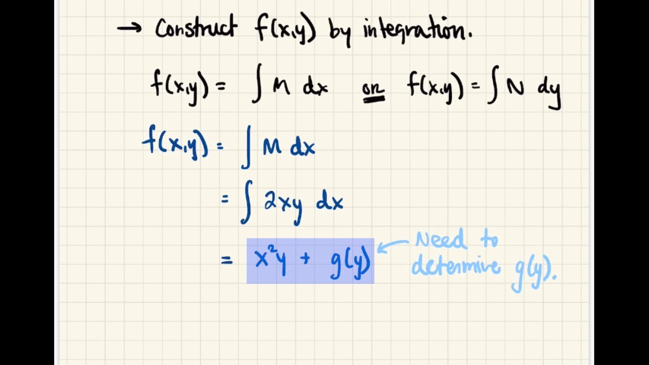 Math 24 2.4 Exact Equations - YouTube