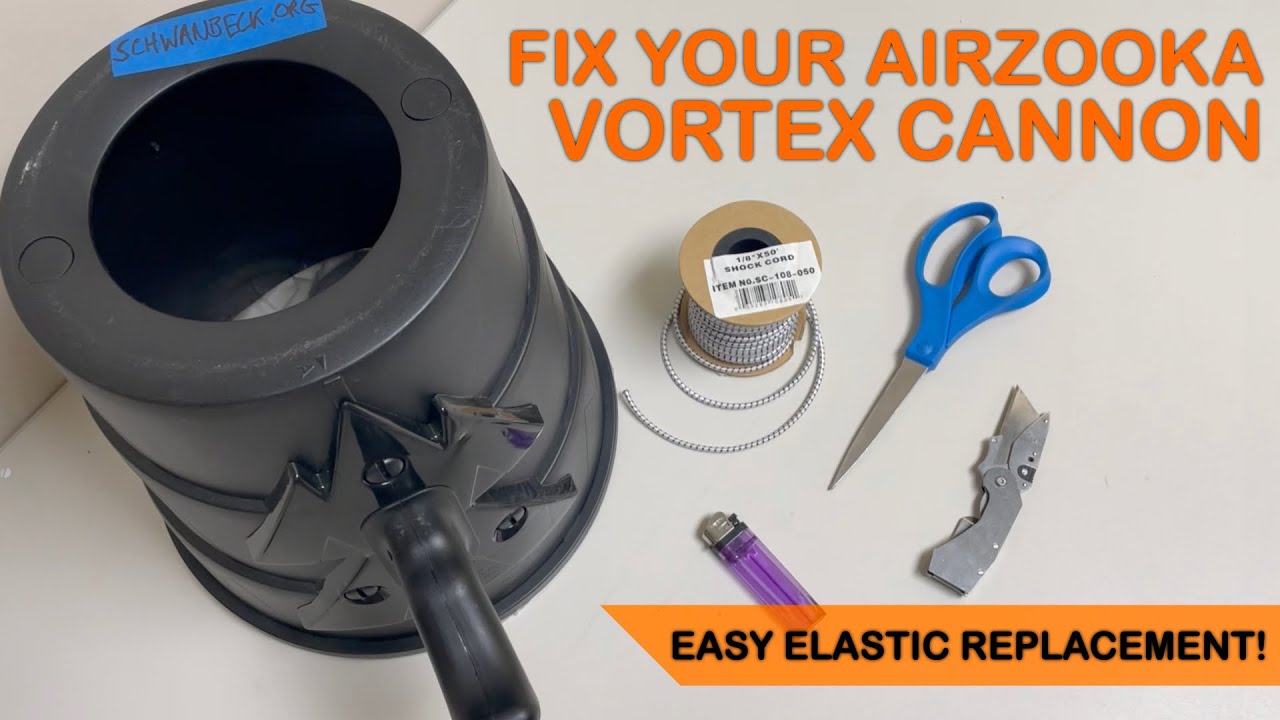 How to fix your Airzooka Air Vortex Cannon by replacing the elastic ...