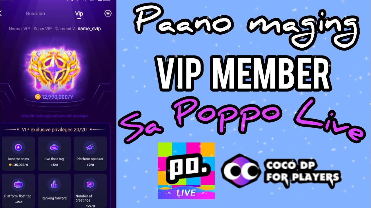 Poppo live earn money | Paano maging Vip member sa poppo | Cocodp - YouTube