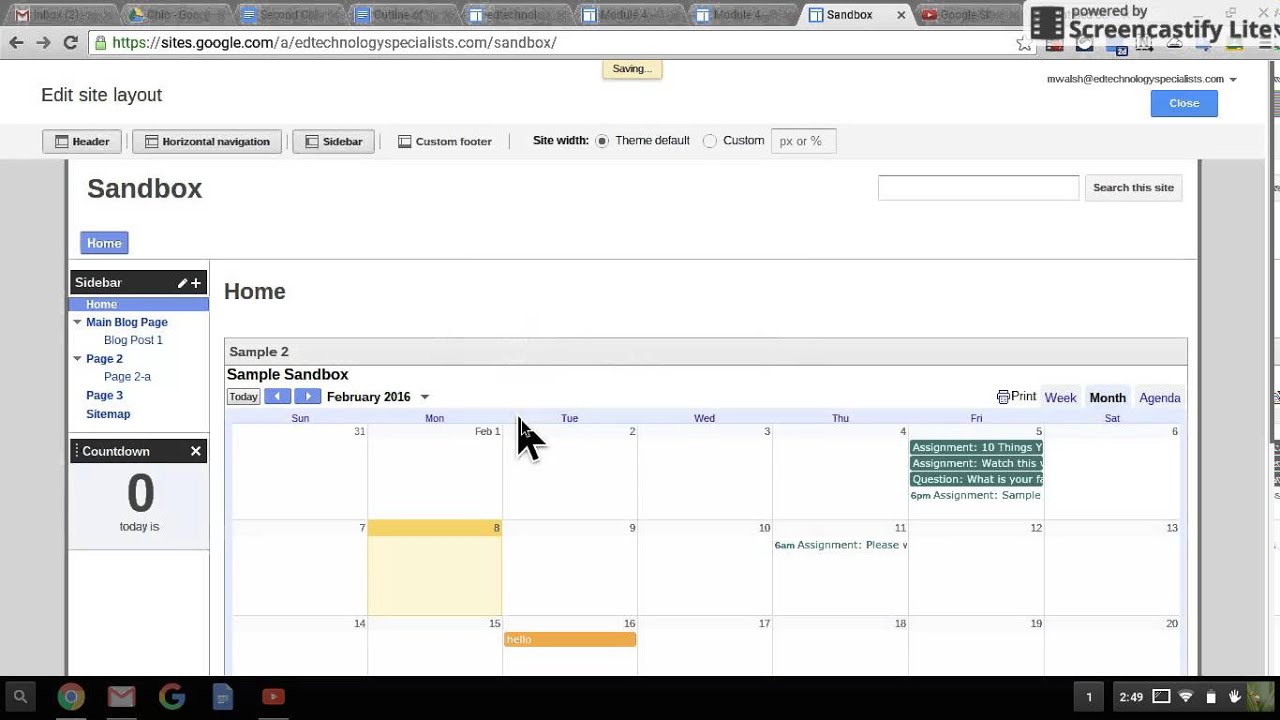 Google Sites: Edit Site Layout - YouTube
