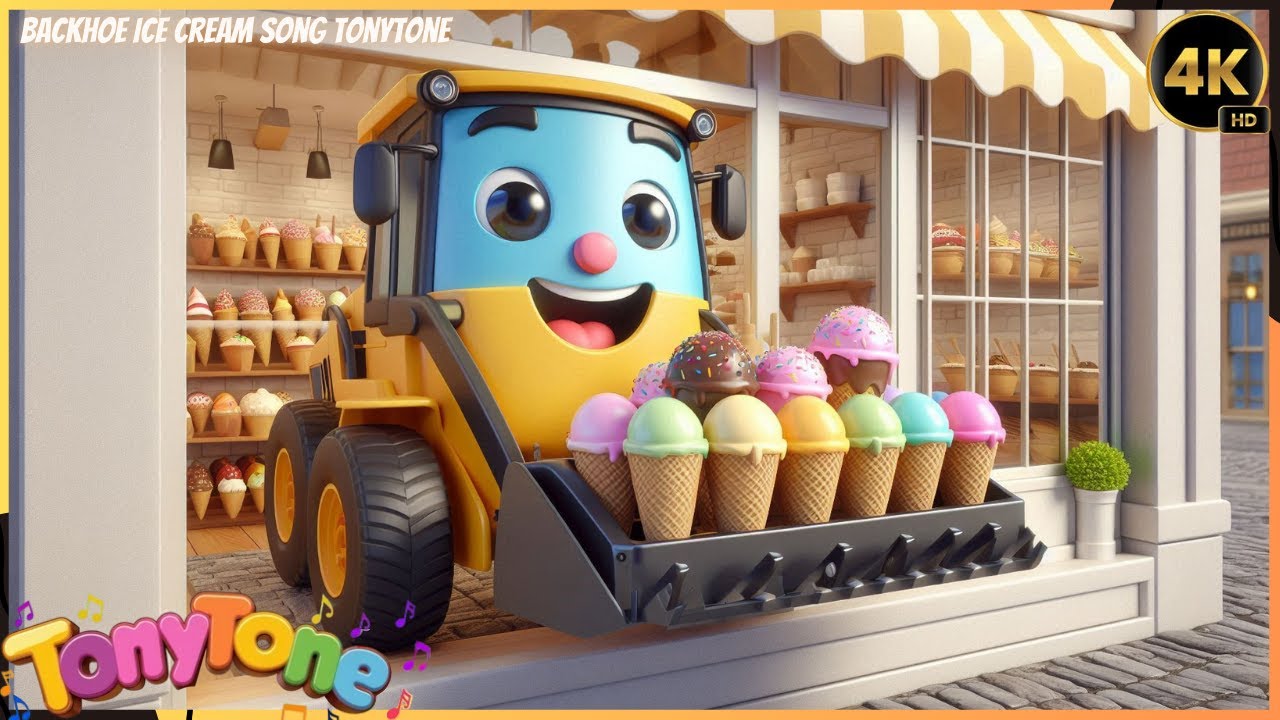 New Wheel Loader Enjoy Ice Cream Song For Kids | TonyTone KidsSongs ...