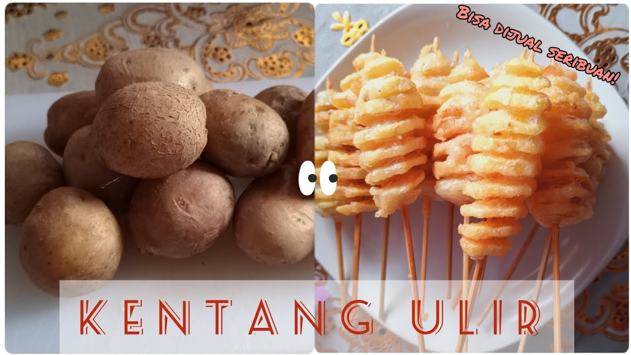 Cuman 3 bahan dong! Kentang ulir krenyesss | Cemilan simple, bisa jadi ...