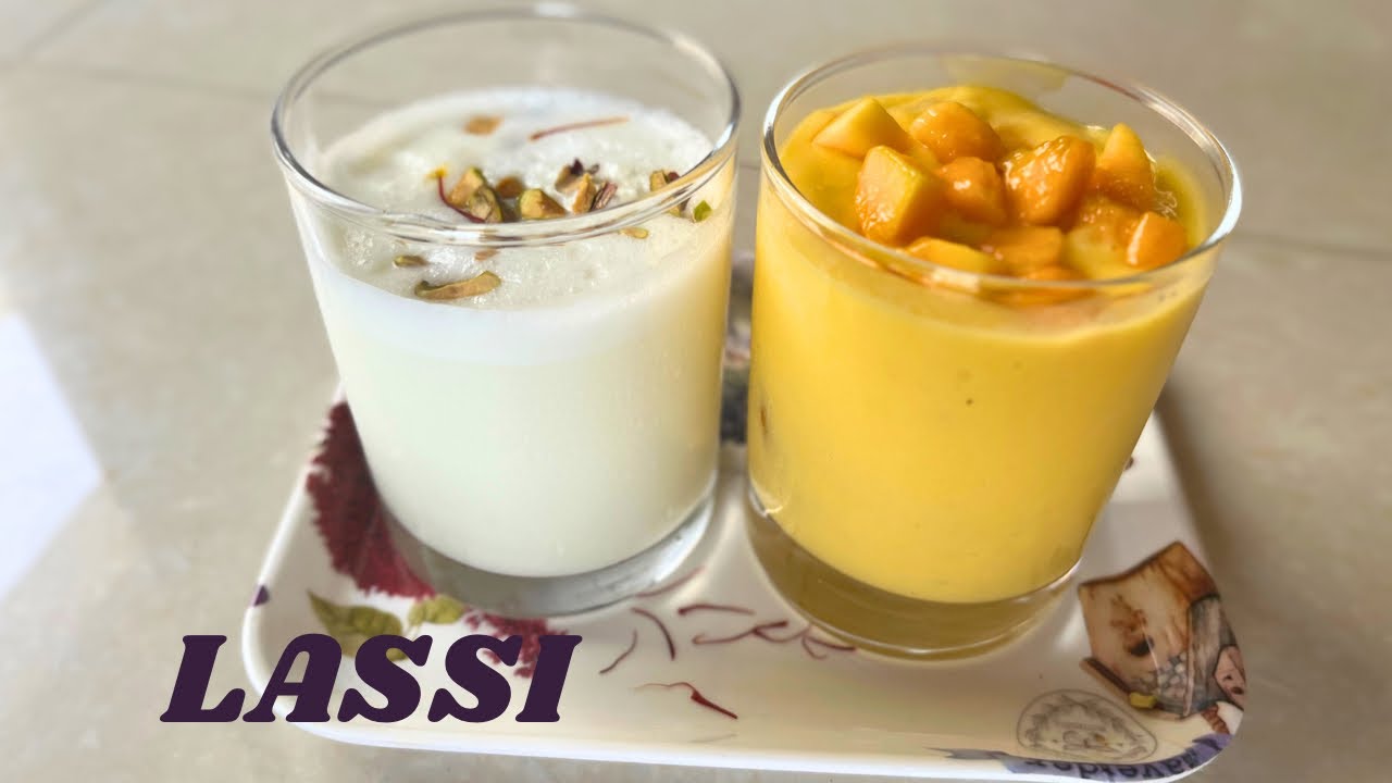 లస్సీ ప్రిపేర్ చేయడం / 2 types of lassi preparation - YouTube