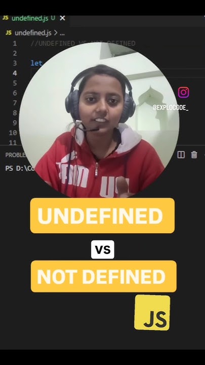 Undefined vs not defined javascript interview question #techreels # ...