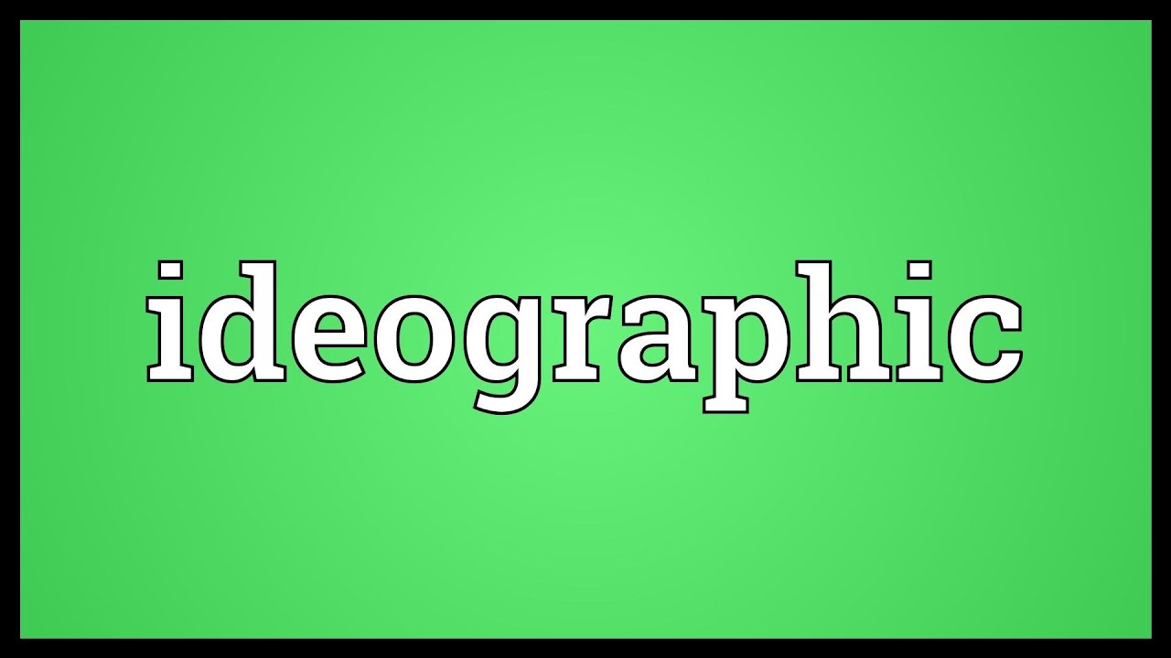 Ideographic Meaning - YouTube