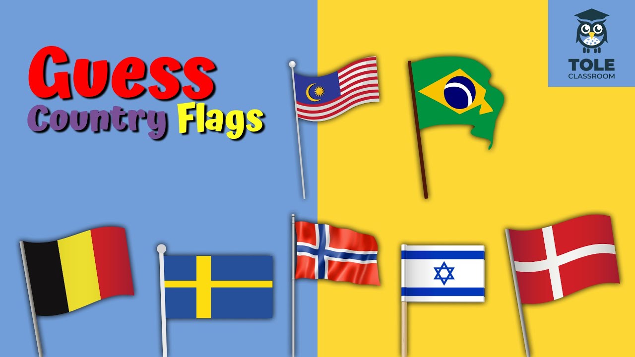 Guess The Name of The Country Flag Part 2 | Easy & Fun English Learning ...