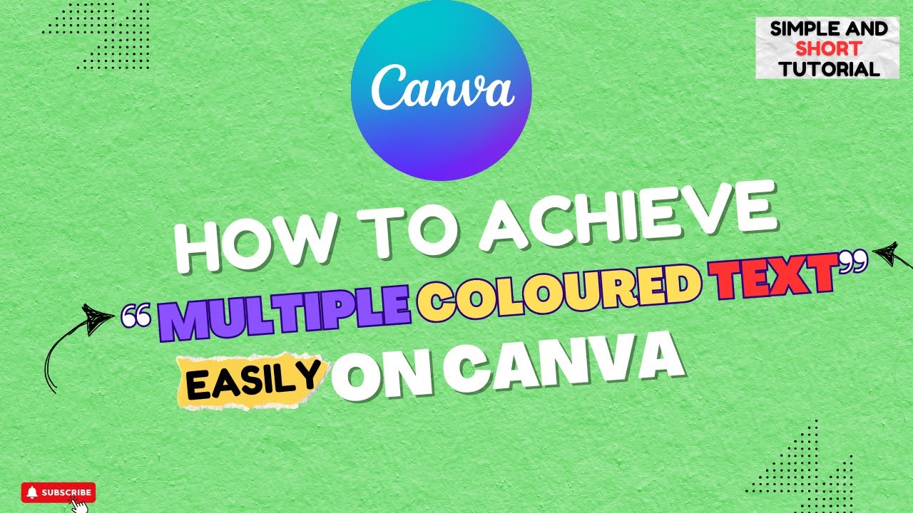 How to do or achieve multiple coloured text on Canva | Canva Tutorial ...
