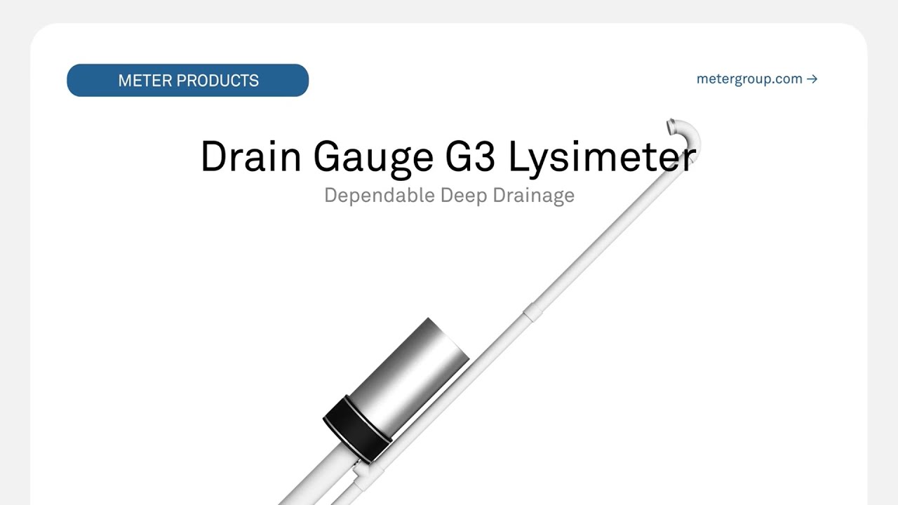 G3 Drain Gauge Lysimeter: Measure Deep Drainage in Soil - YouTube