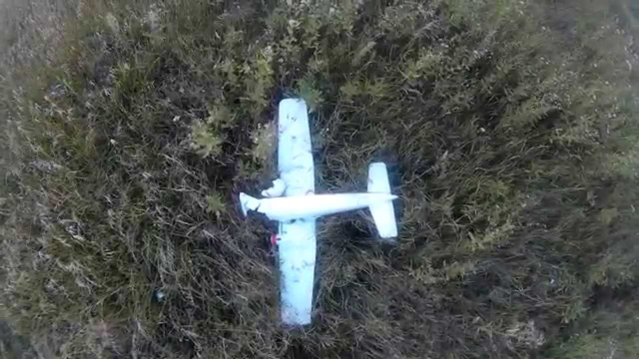 Crashed rc plane found - YouTube