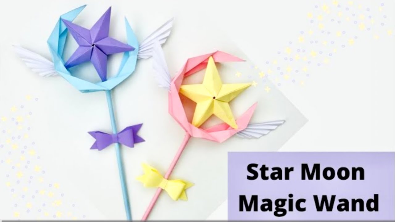 DIY PAPER MAGIC WAND / paper crafts for school / Paper craft / Star ...