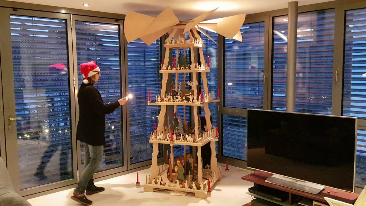 World's biggest christmas pyramid driven by candle light (HD Version ...