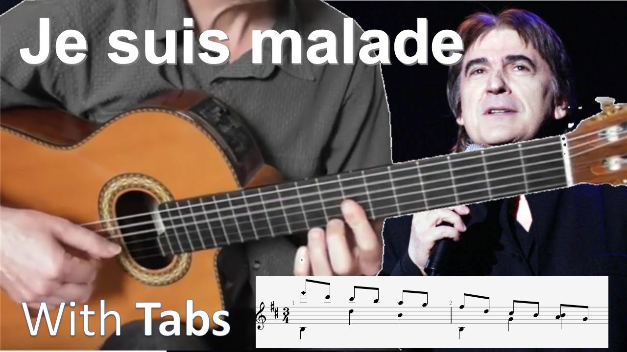 Je suis malade - Serge Lama - Solo Fingerstyle Guitar - YouTube
