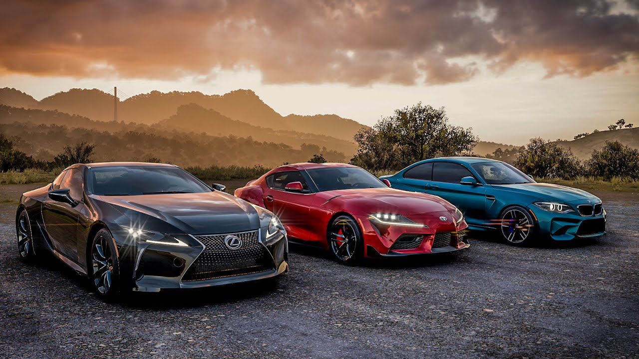 Forza Horizon 5 Drag race: Lexus LC500 vs Toyota Supra vs BMW M2 Coupe ...
