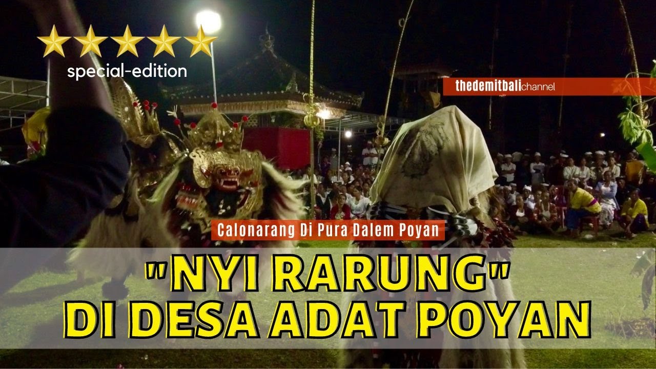 Nyi Rarung | Calonarang Di Pura Dalem Desa Adat Poyan | Balinese Tradition | 🎧 - YouTube