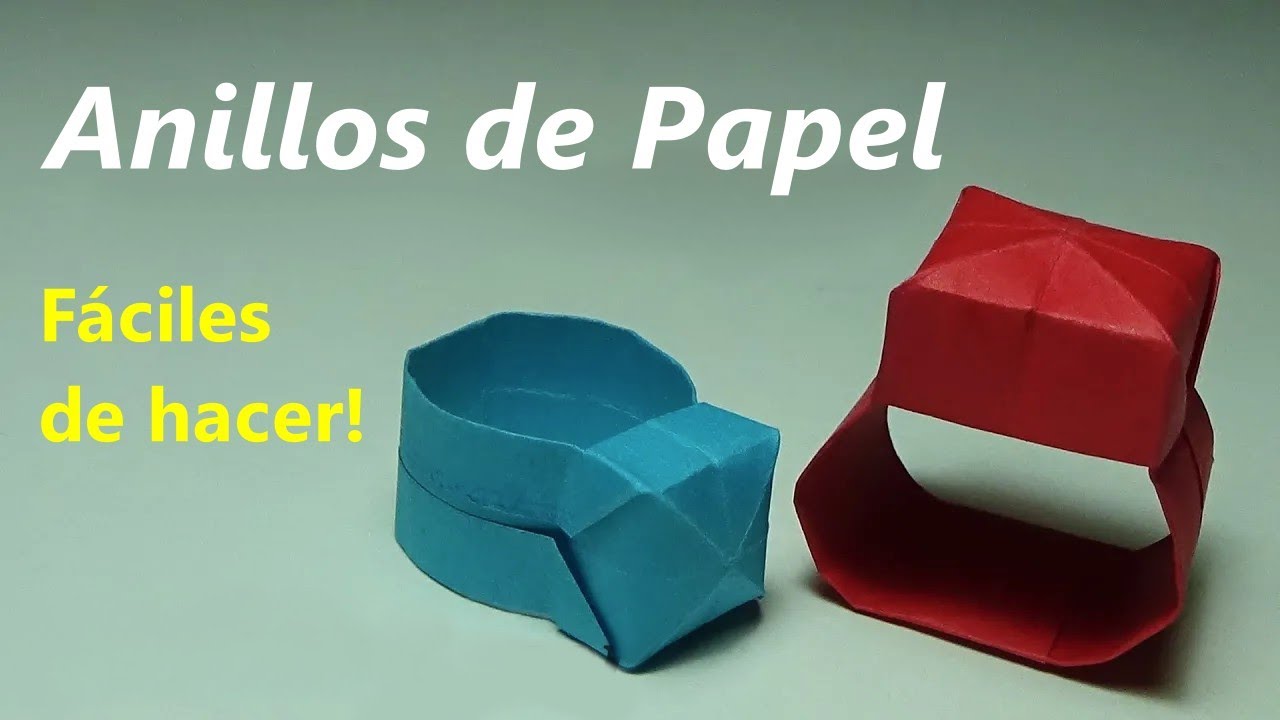 Como hacer Anillos de papel - Origami - Fácil de hacer - Rings - YouTube