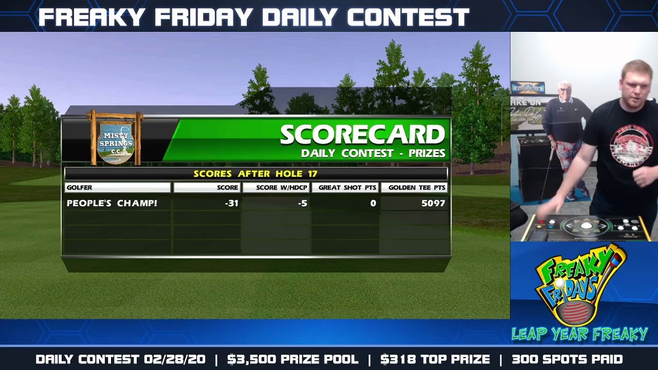 #GoldenTee 2020 Freaky Friday Daily Contest - LEAP Year Freaky - YouTube