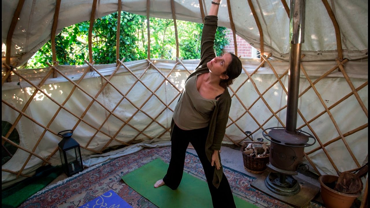 Private Yoga In Luxury Yurt with Giles Bryant - YouTube