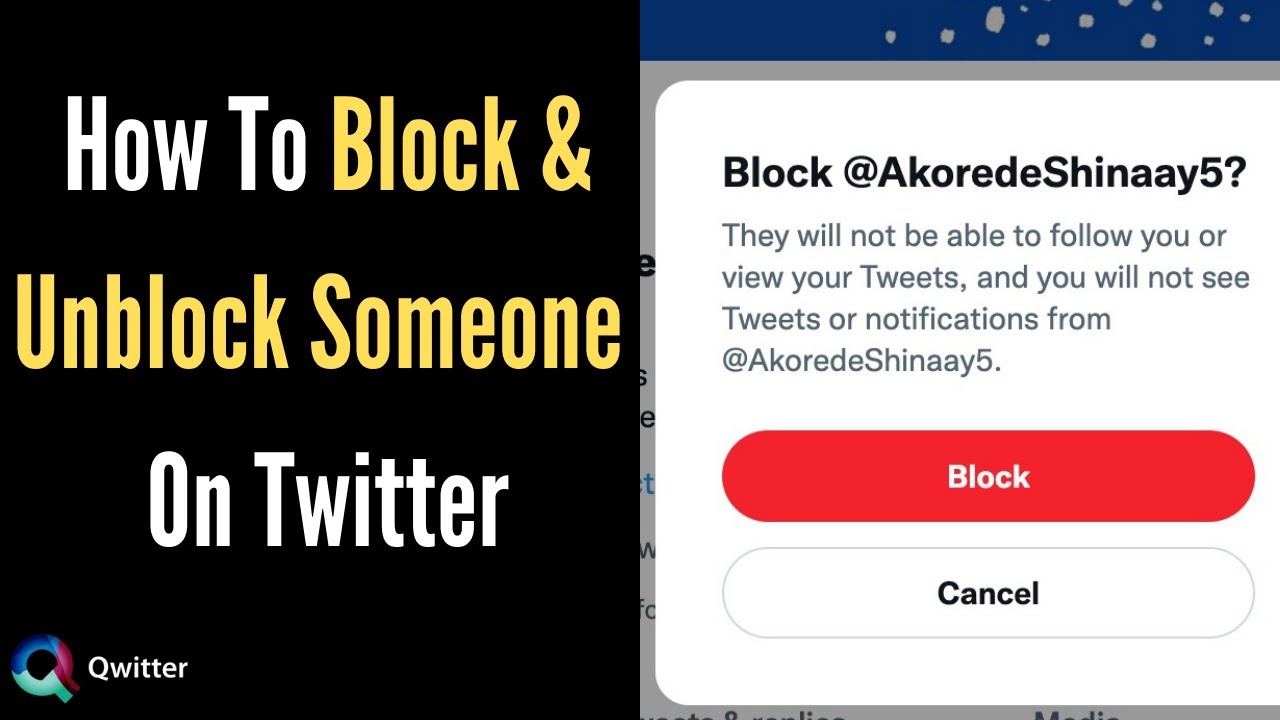 How to Block and Unblock Someone on Twitter - YouTube