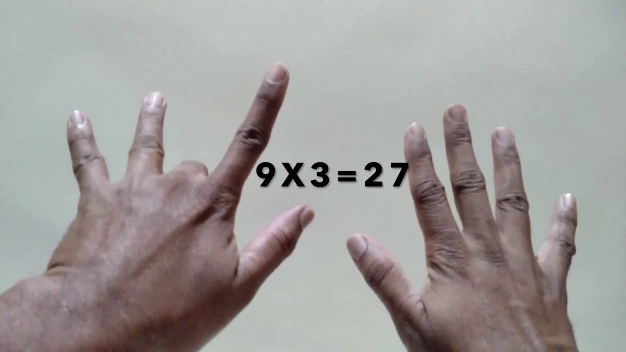 Easy way to calculate and remember 9 Times Table math trick - YouTube
