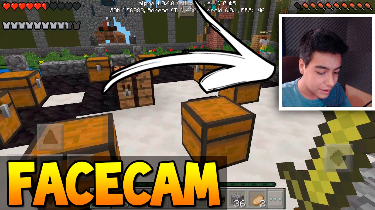 MEU PRIMEIRO VÍDEO COM FACECAM!! - MINECRAFT PE - YouTube