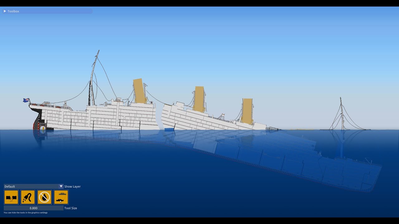 Sinking the R.M.S/T.S.S/S.S. Titanic in sinking ship simulator - YouTube